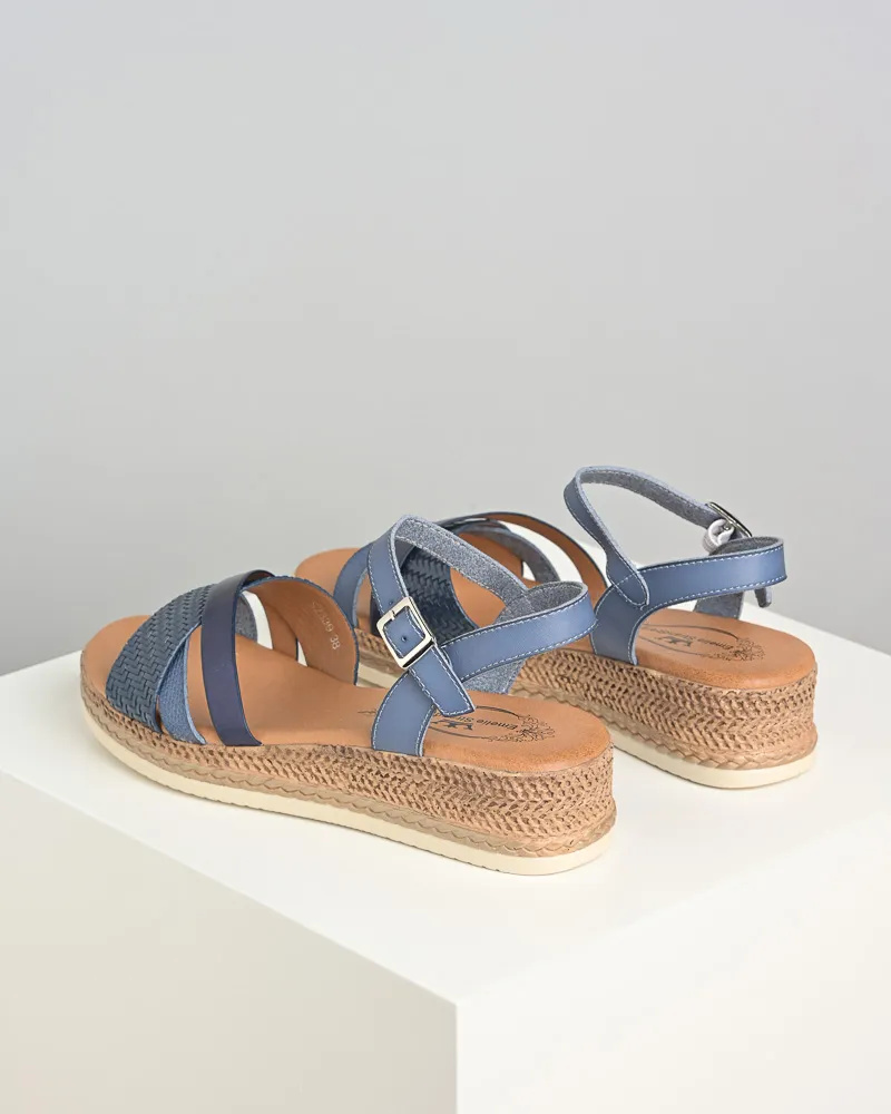 Ženske sandale na debelom đonu S2339 teget