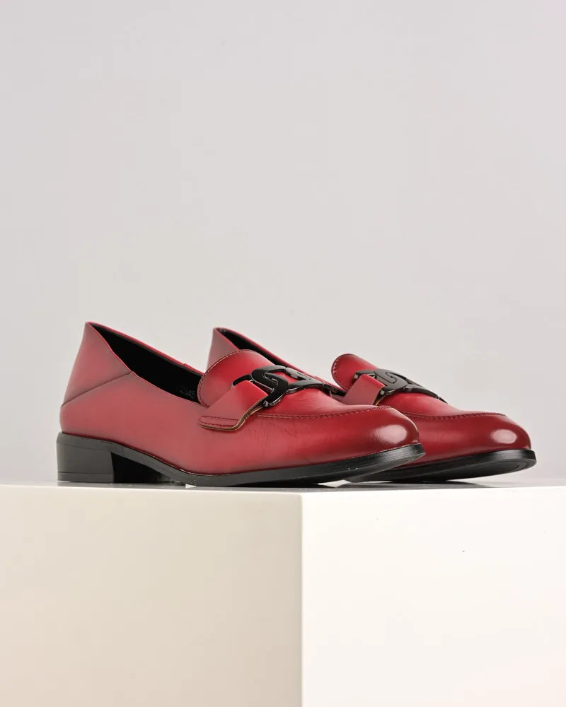 Ženske cipele na malu petu C2345 crvene