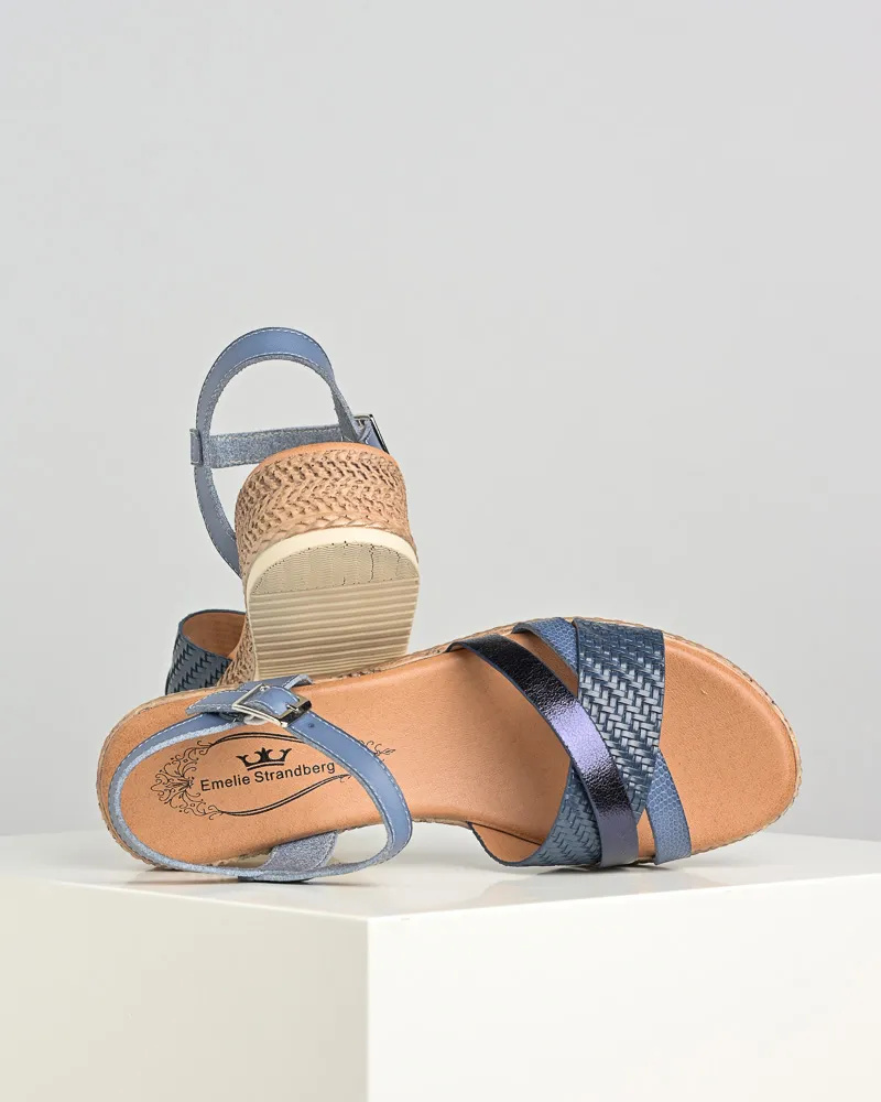 Ženske sandale na debelom đonu S2339 teget