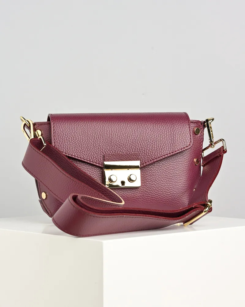 Kožna tašna 872075 bordo