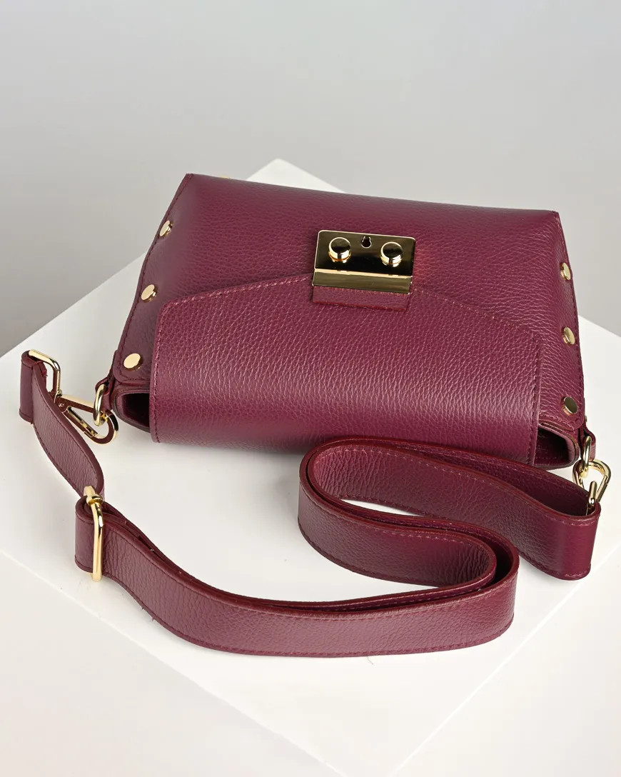 Kožna tašna 872075 bordo