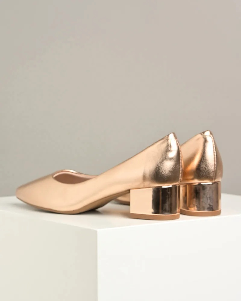 Ženske cipele na malu petu 4182.200.14862 roze zlato