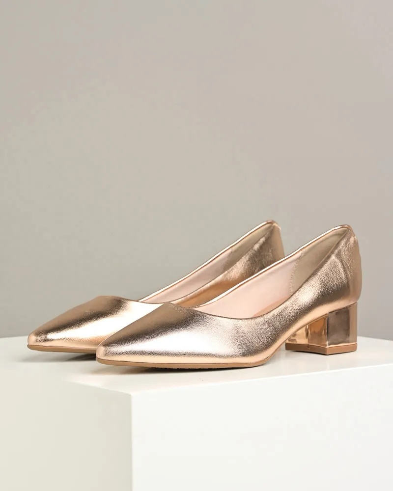 Ženske cipele na malu petu 4182.200.14862 roze zlato