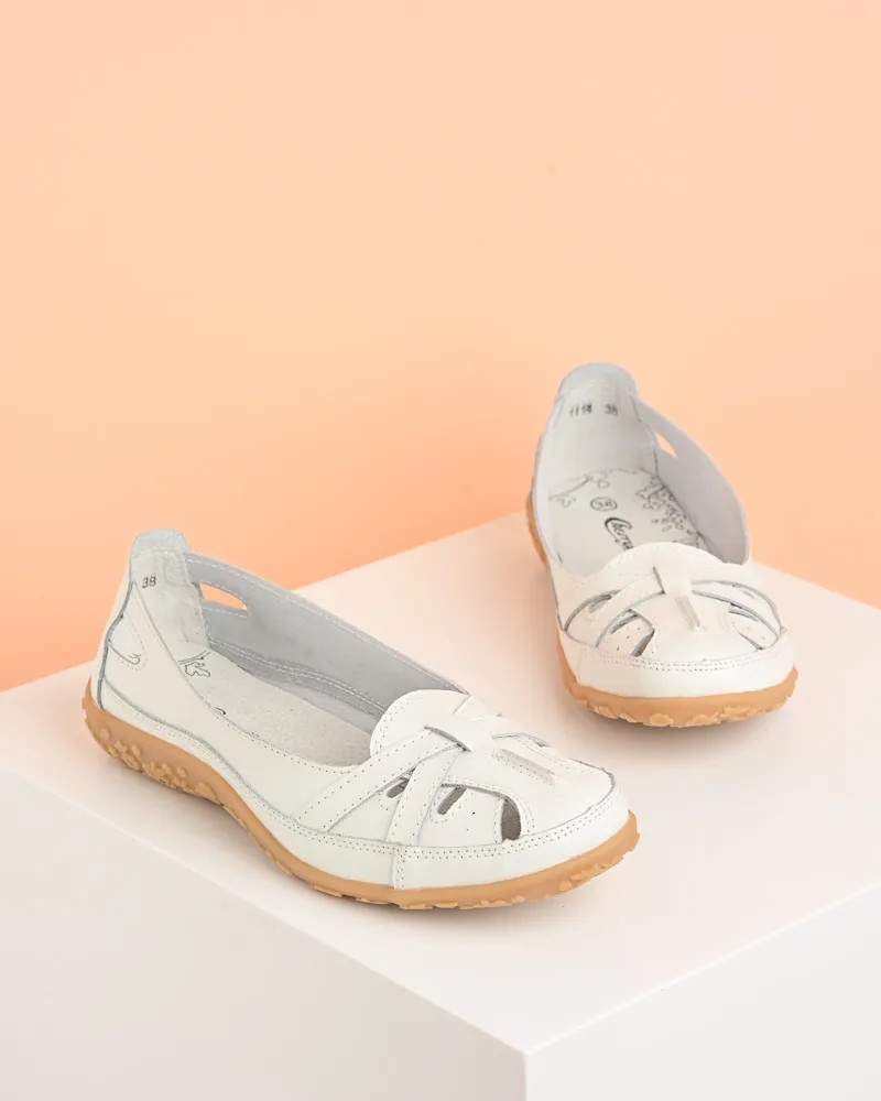 Kožne ženske cipele 1114 bele