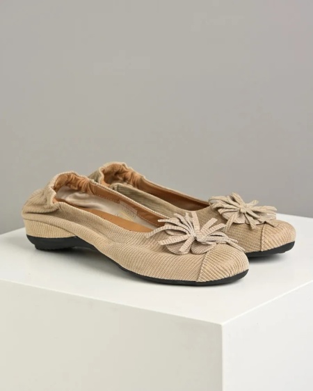 Kožne ženske baletanke 9482/1237 bež