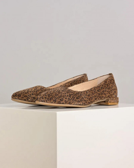 Kožne ženske baletanke 1803 leopard print