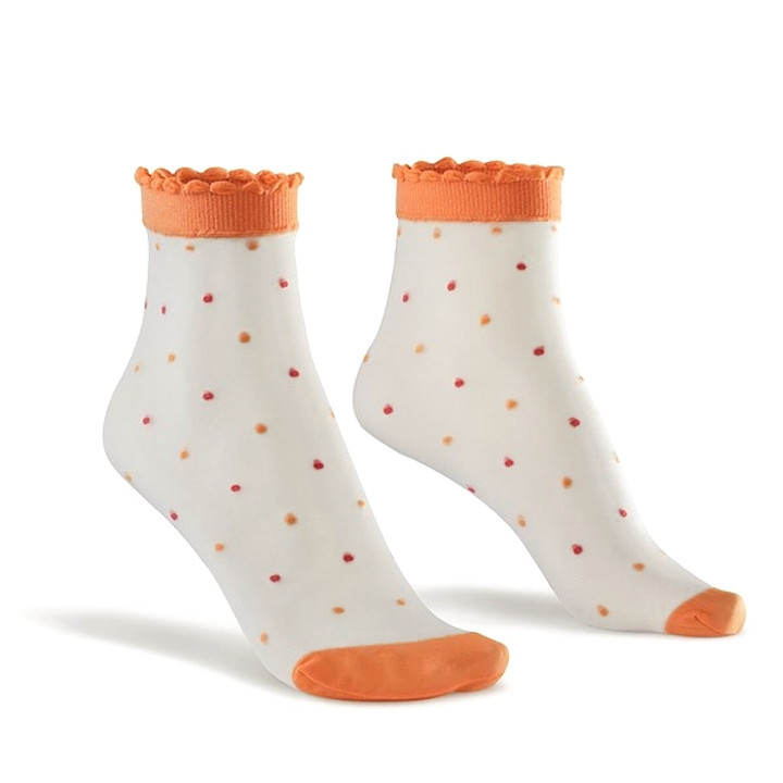 Sosete fine cu fir de argint pentru femei BonnySilver 120 oranj