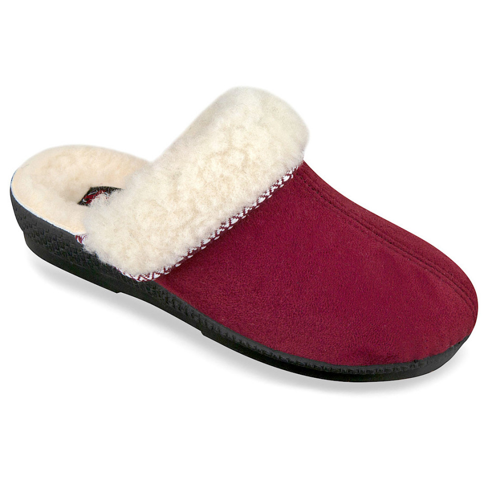 Saboti de casa ortopedici imblaniti Mjartan 831-C54 bordo