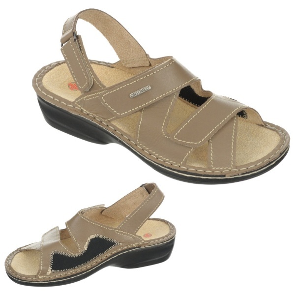 Sandale ortopedice piele pentru monturi, OrtoMed 3703-P152 bej