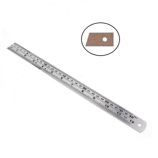 Rigla cu talpa de pluta 30 cm
