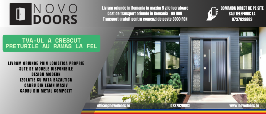 NovoDoors.ro - USI LUX PREMIUM DUBLE METALICE CADRU LEMN MASIV ...