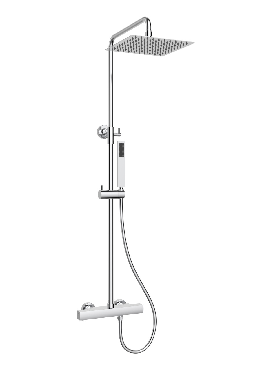 Coloana dus termostatata cu doua functii crom Slimmer Himark - Unimat.ro