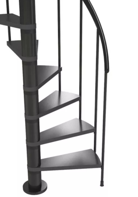 Scara de interior in spirala antracit 120cm Calgary Dolle - Unimat.ro