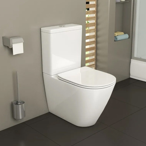 Vas wc cu rezervor si capac Verdi Rimles Alb S02010103P - Unimat.ro