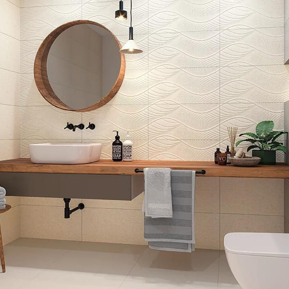 Faianta SYMETRY BEIGE STR crem cu striatii, baie bcuatarie 30x60cm ...