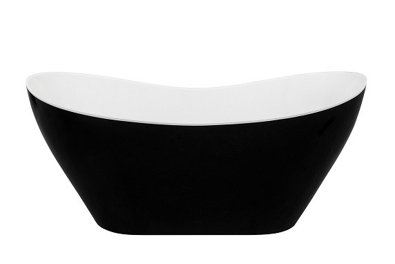 Cada freestanding neagra, ovala, VIYA DuraBe black&white BSCWMD-160-VBW ...