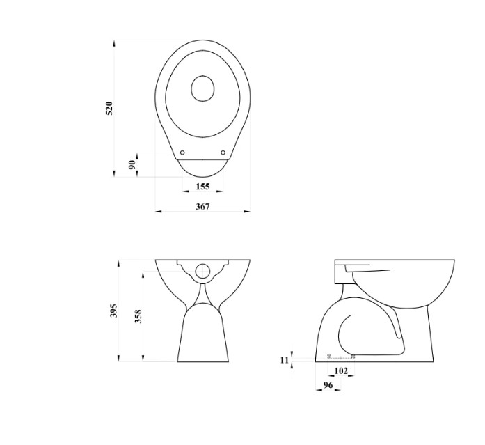 Vas wc ROMA scurgere verticala R20 K07-016 - Unimat.ro