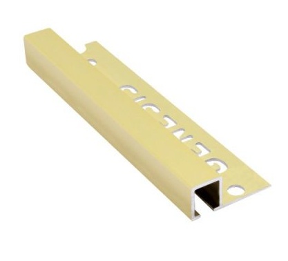 Bagheta patrata din aluminiu 12mm alamiu lucios TDP120.86 lungime 2.5m ...