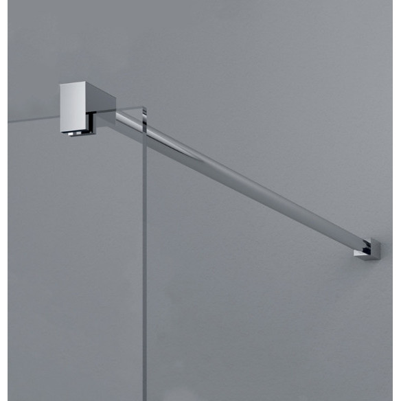 Paravan de dus walk-in Easy Fix profil crom si negru SanSwiss - Unimat.ro