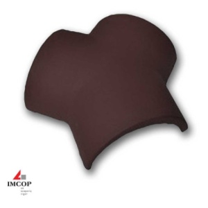 Tigla coama de ramificatie in 3 ape maro Imcop - Unimat.ro