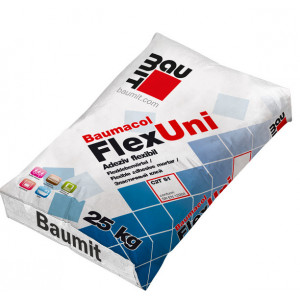 Adeziv flexibil pentru gresie si faianta 25kg Baumit FlexUni - Unimat.ro