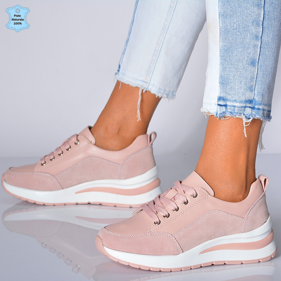 Adidasi Dama Piele Naturala Ariela Roz- Need 4 Shoes