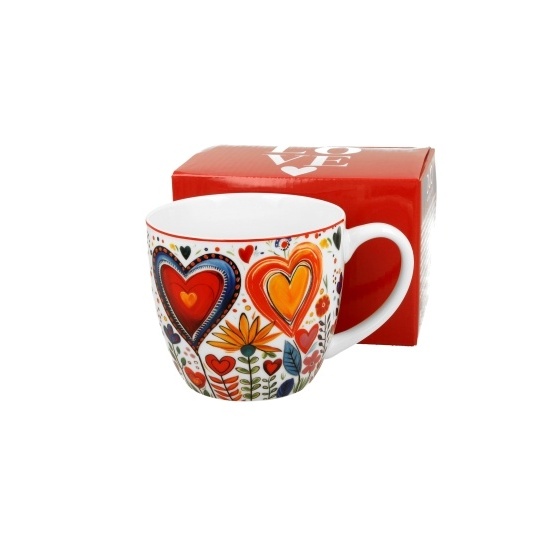 Cana 460 ml Inimi Colorate