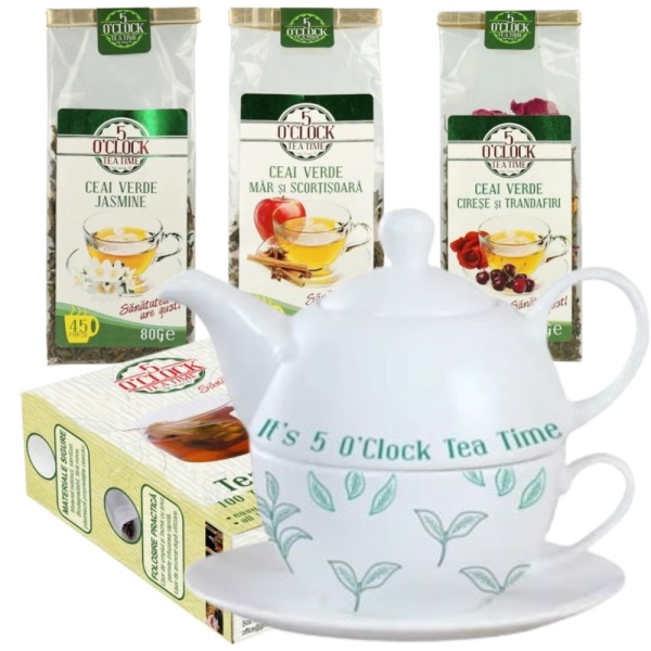 Set Tea for One cu 3 ceaiuri verzi si filtre
