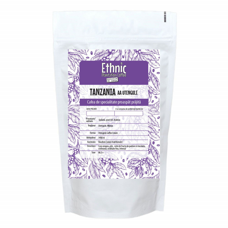 Cafea specialitate prajita si macinata TANZANIA AA UTENGULE ESTATE ...