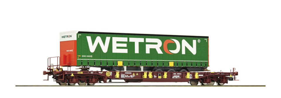 Roco 76232 Hupack wagen met WETROHN oplegger