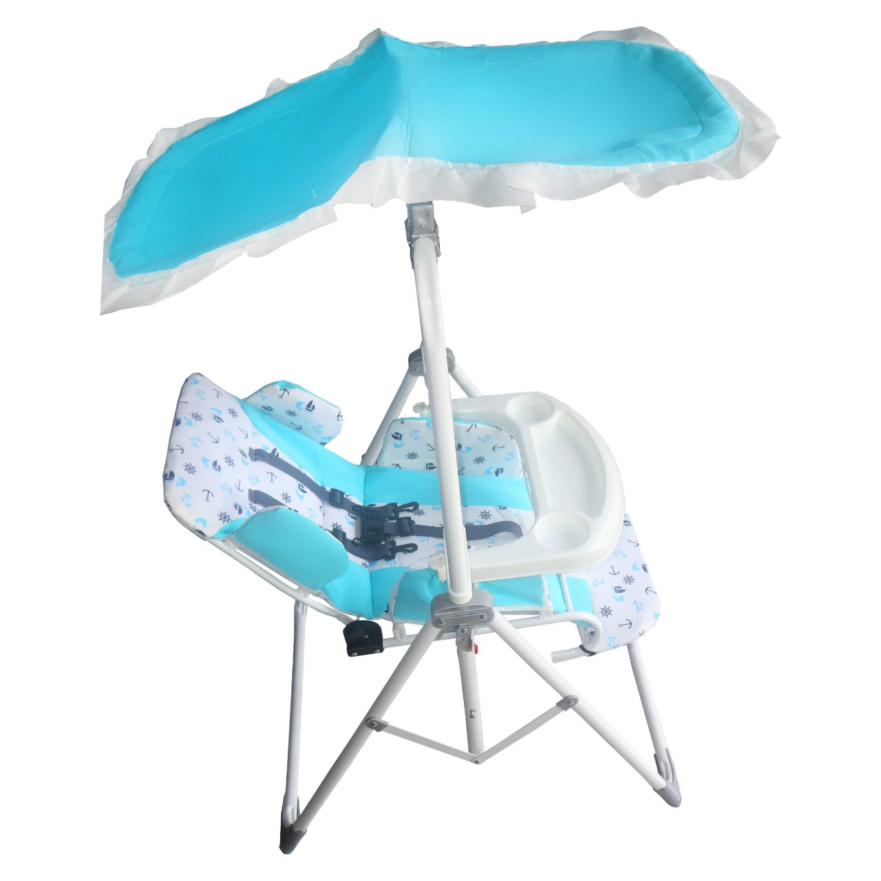 Balansoar pliabil mare pentru copii culoare bleu