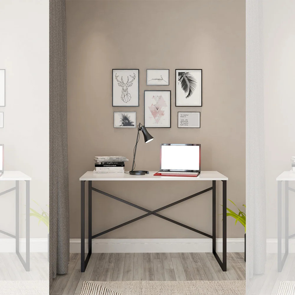 Set birou office Mona si biblioteca Ural cu 5 rafturi in stil ...