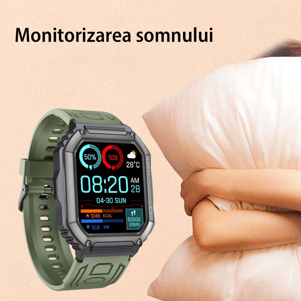 Smartwatch Efour Tech KR06, verde