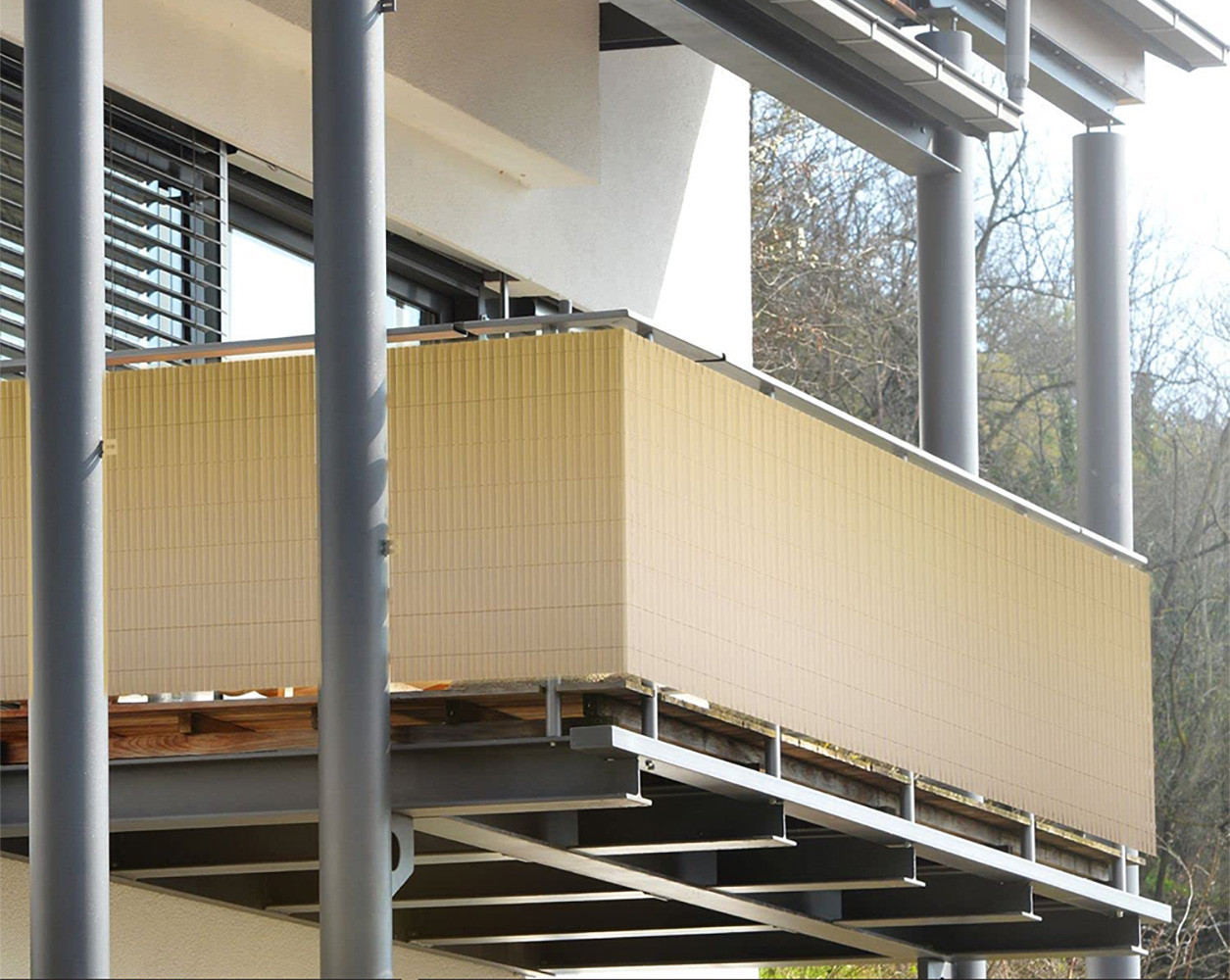 Paravan imitatie Bambus PVC 100x300cm, balcon, gard, terasa, protectie ...