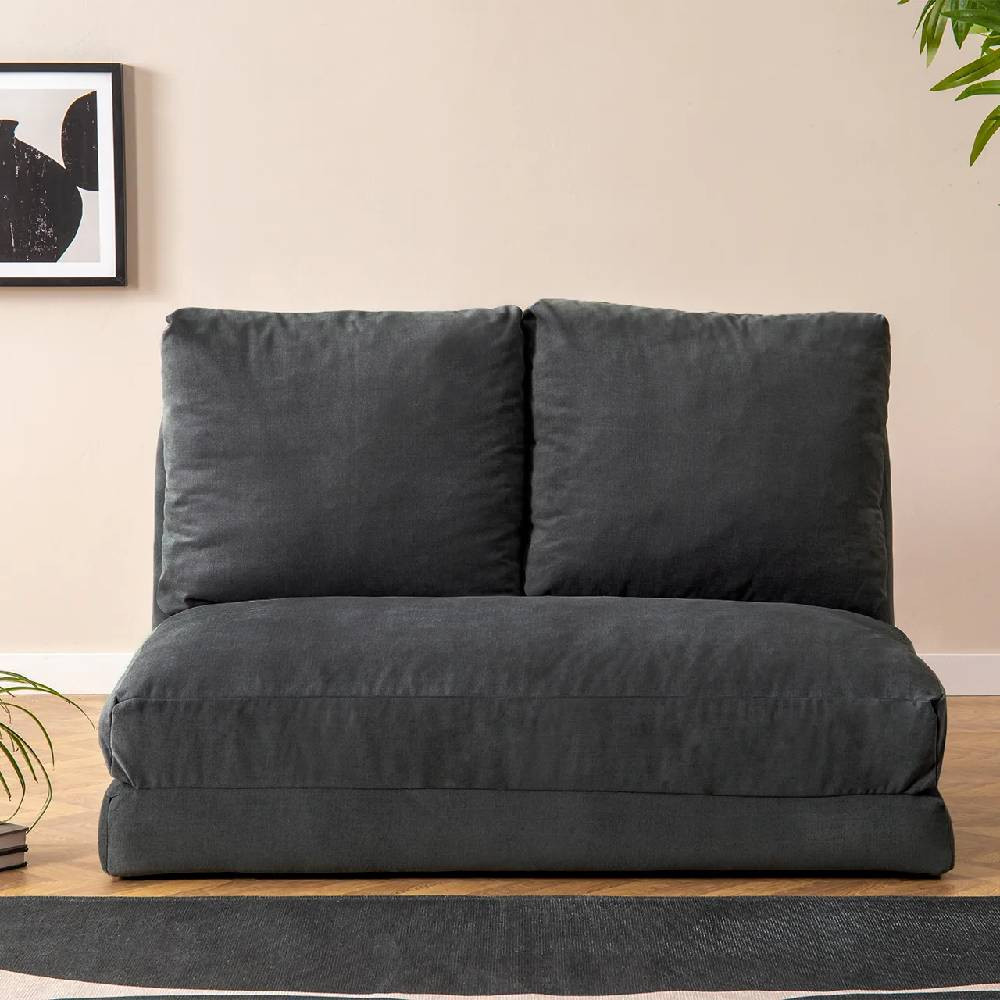 Canapea extensibila pat 2 locuri Taida, gri, dimensiune pat 185X120cm