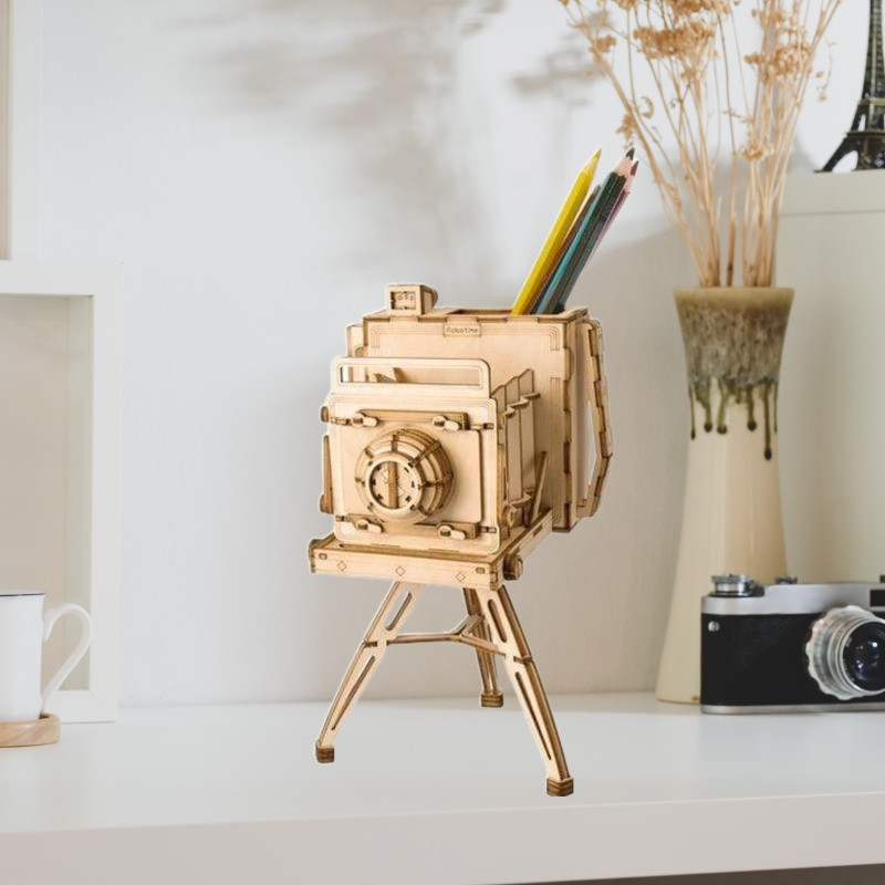 Puzzle 3D din lemn Vintage Camera