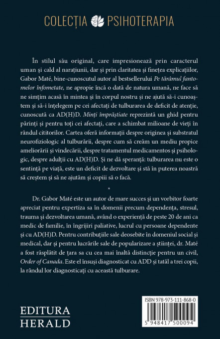 Minti imprastiate - Originile si vindecarea tulburarii de deficit de atentie - ADD - ADHD ...