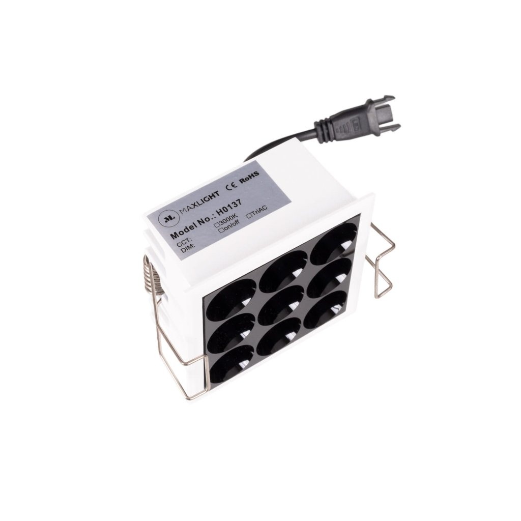 Corp incastrabil tavan fals cu 9 spoturi LED X-line | universul-luminii.ro