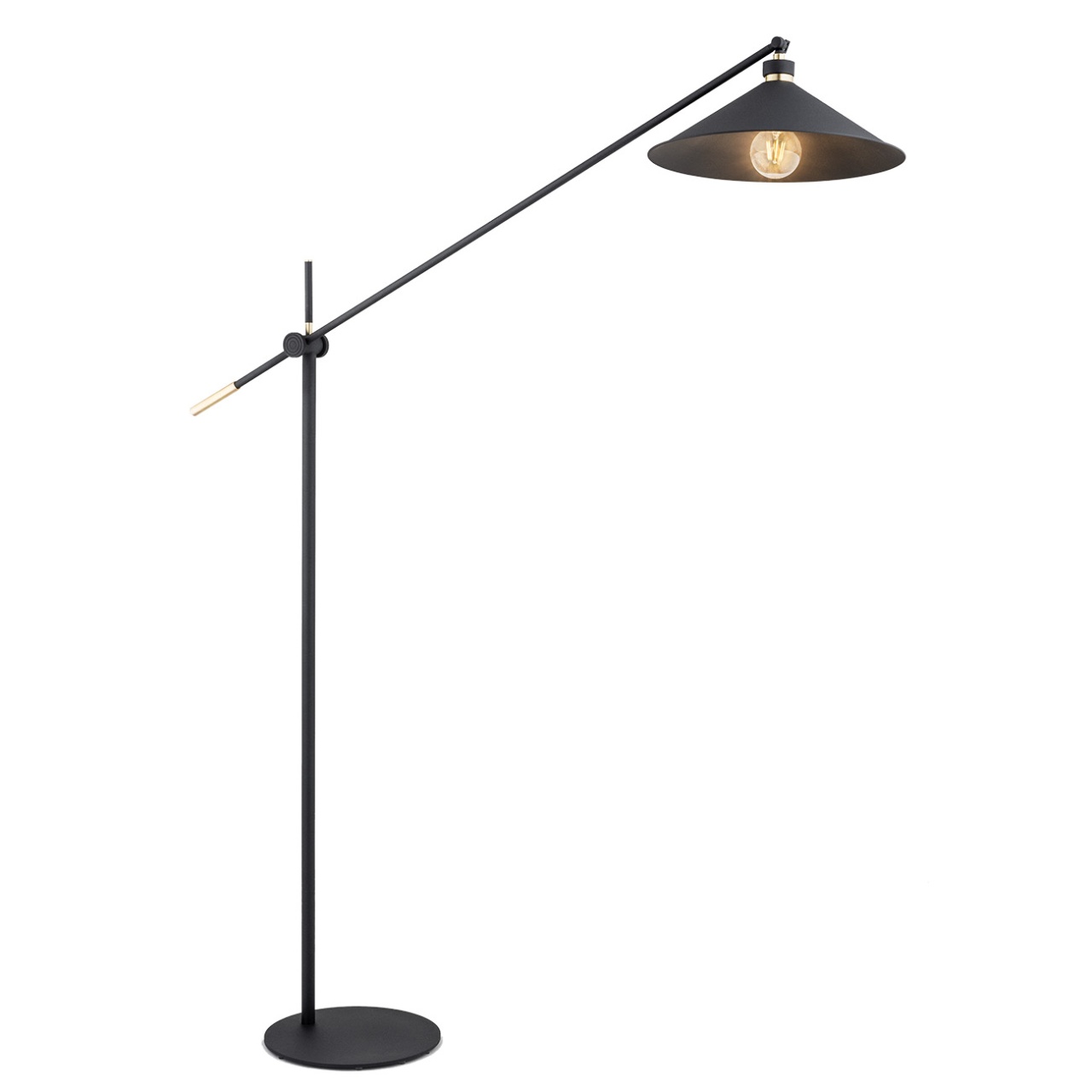 Lampadar de podea reglabil stil industial NASHVILLE negru | universul ...