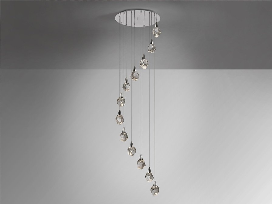 Lustra LED XXL casa scarii design modern decorativ Aquaria 12L crom ...