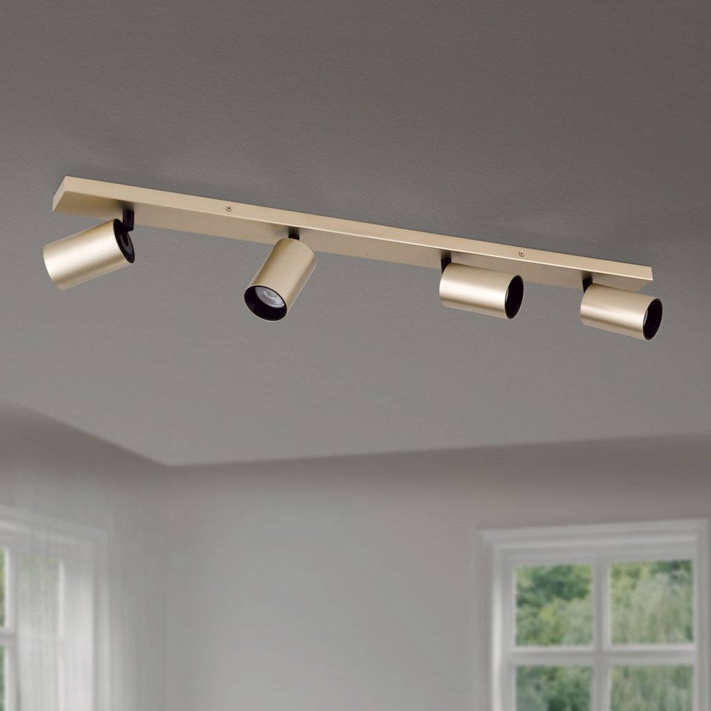 Aplica de perete/tavan cu Spoturi stil minimalist modern SEAN 4L auriu ...