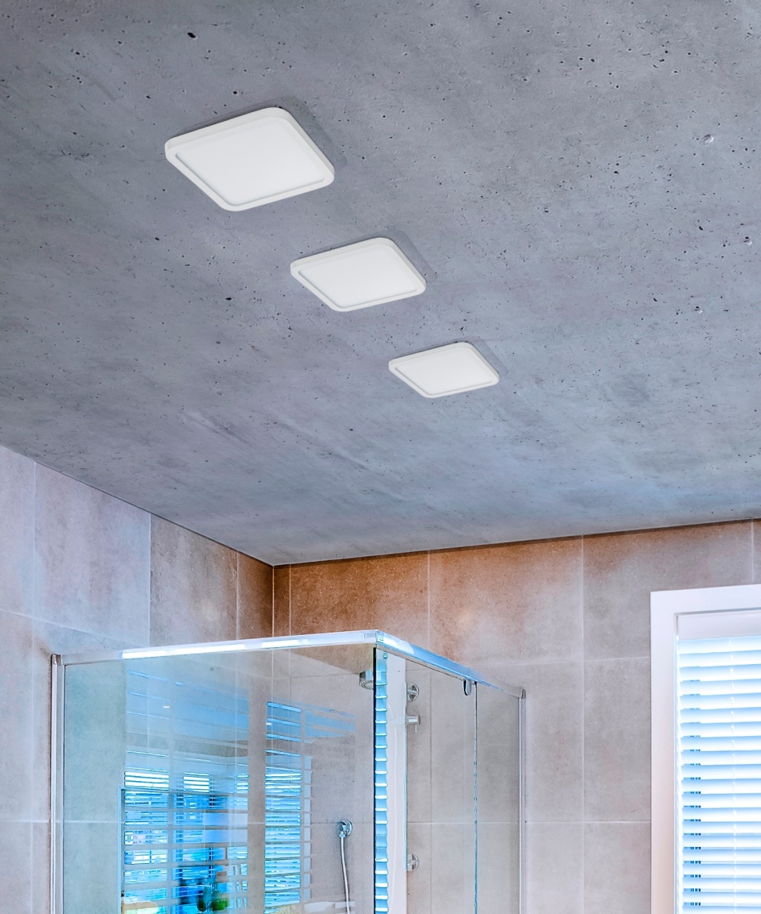 Spot LED pentru baie incastrat IP44 Slim 15 square 3000K negru ...