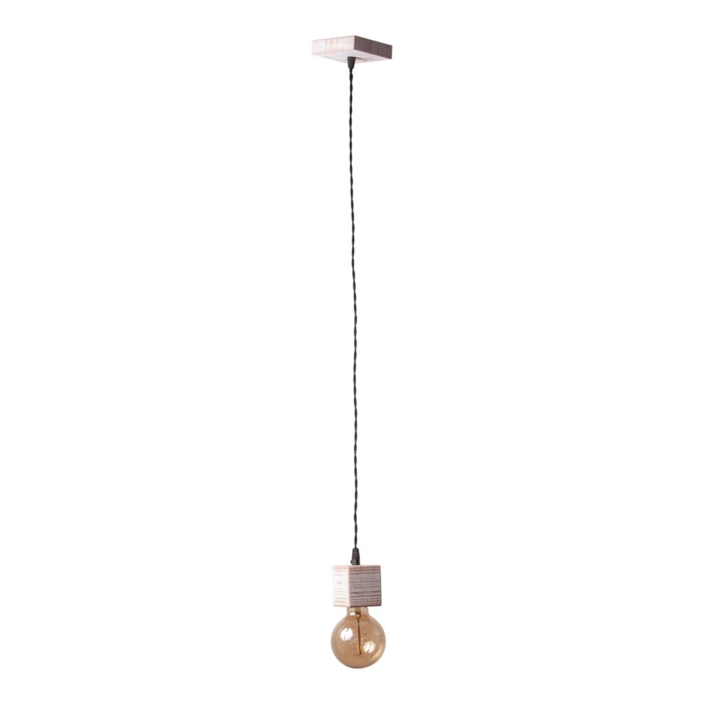 Pendul rustic fabricat manual din lemn ALASKA | universul-luminii.ro