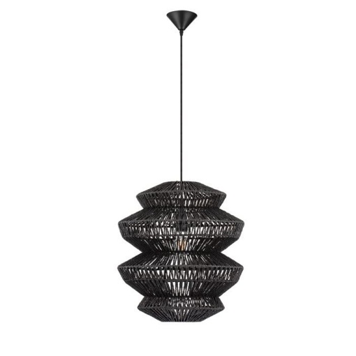 Lustra/Pendul design natural NUA negru - Universul-luminii.ro