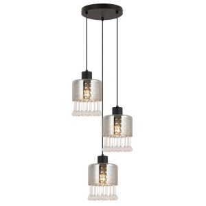 Lustra 3L design modern Hendry negru | universul-luminii.ro