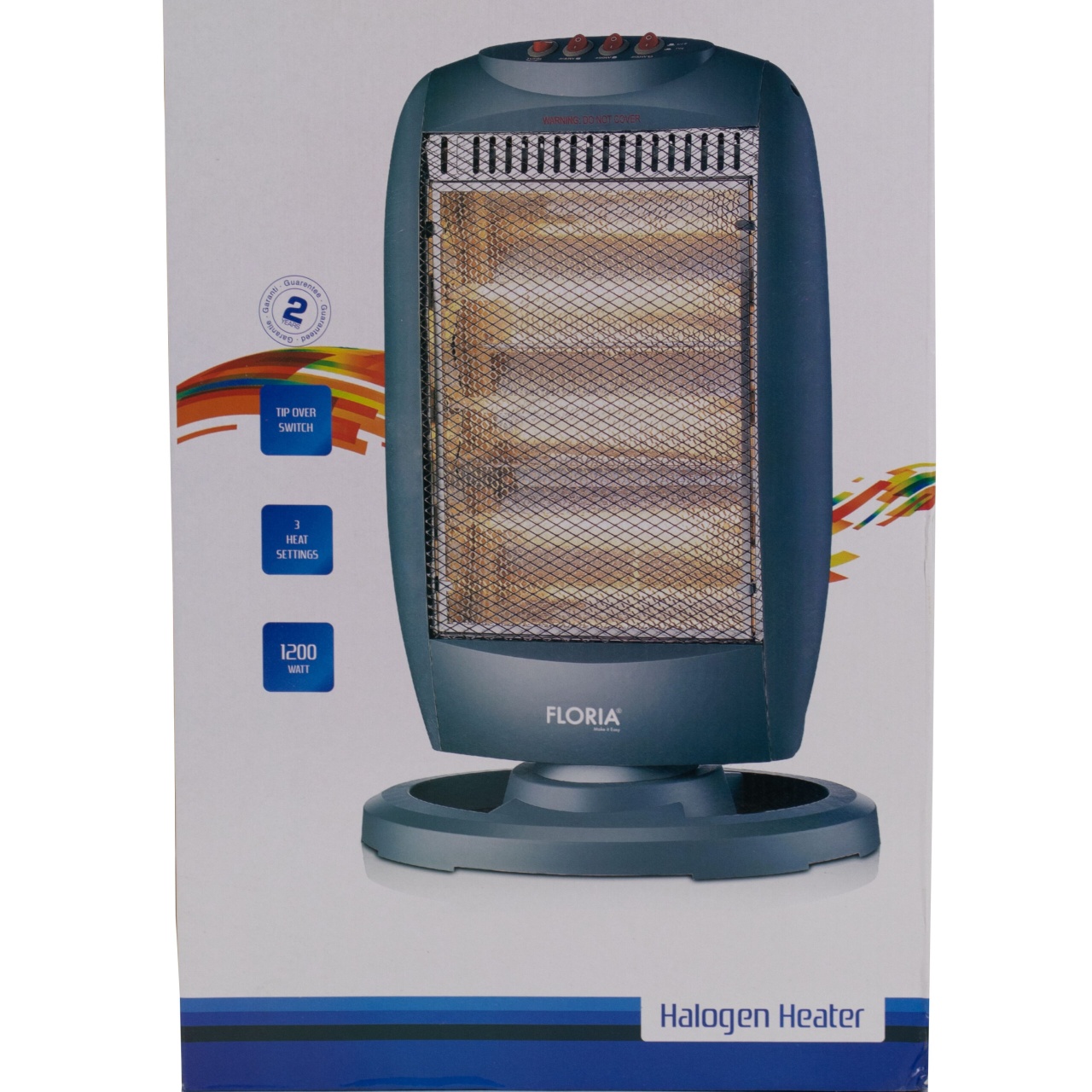 Incalzitor cu halogen Zilan, 3 trepte putere 400W/800W/1200W, oscilatie ...