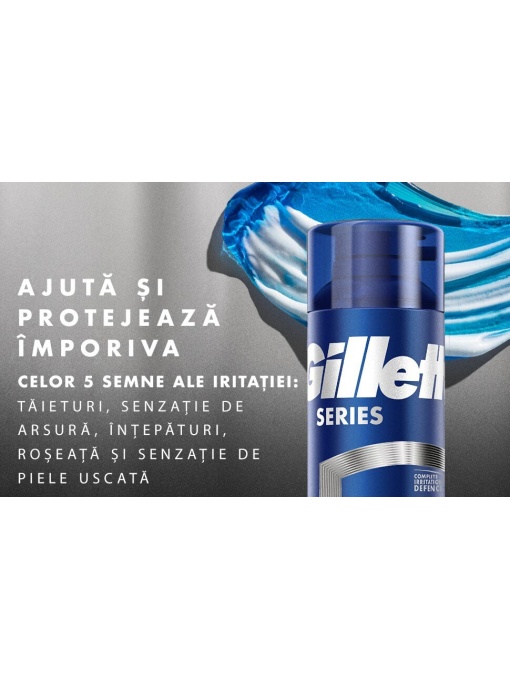 Gel de ras cu unt de cacao, Gillette Series Moisturizing, 200 ml