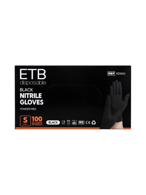 Set mănuși nitril negre ETB mărimea S – 100 bucăți | Rezistente ...