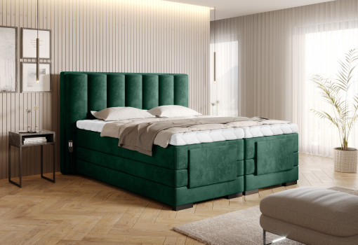 Pat boxspring Veros 140x200 cm Nube 35 - Homewish.ro