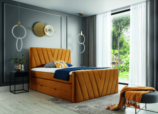 Pat boxspring Candice 140x200 cm Nube 45 - Homewish.ro